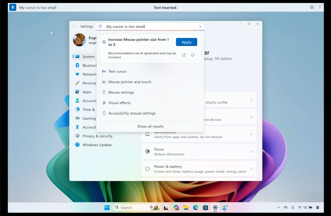 微軟Copilot+ PC新增能變更設定的AI代理人、Click to Do功能 | iThome